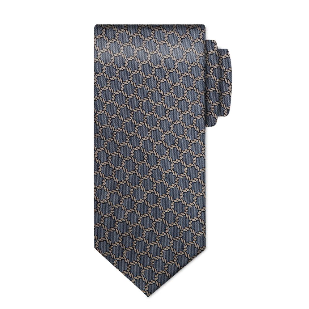 Mens Titanium Knot Tie - Blue & Silver – The His Place