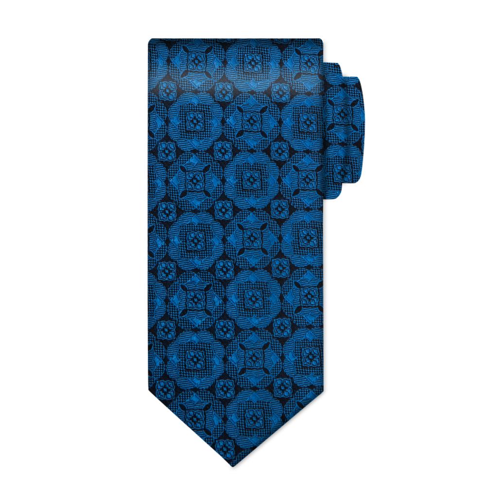 Mens Titanium Lotus Tie - Blue & Black – The His Place